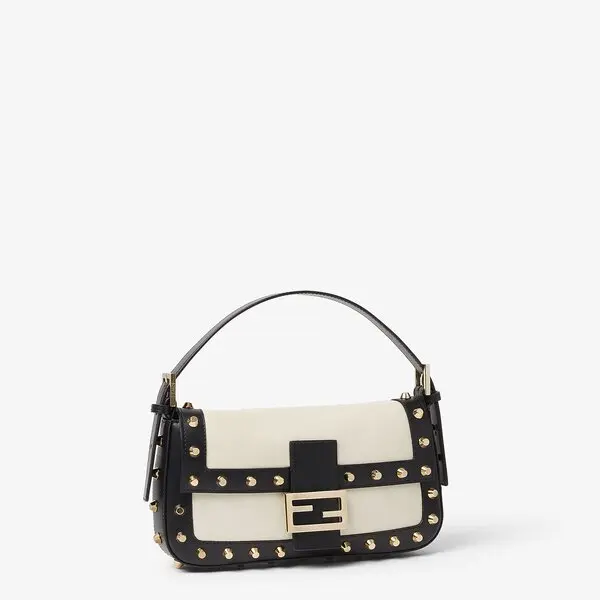 Fendi Baguette® 26424 Pergamena Leather Bag With Studs